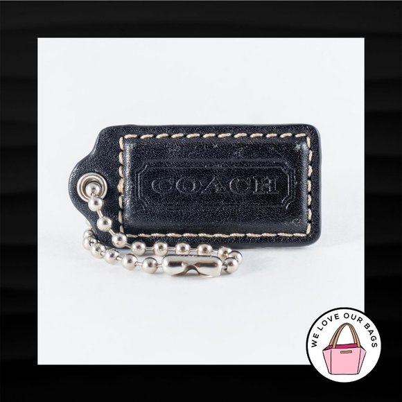 Coach | Bags | 2 Medium Coach Black Leather Key Fob Bag Charm Keychain ...